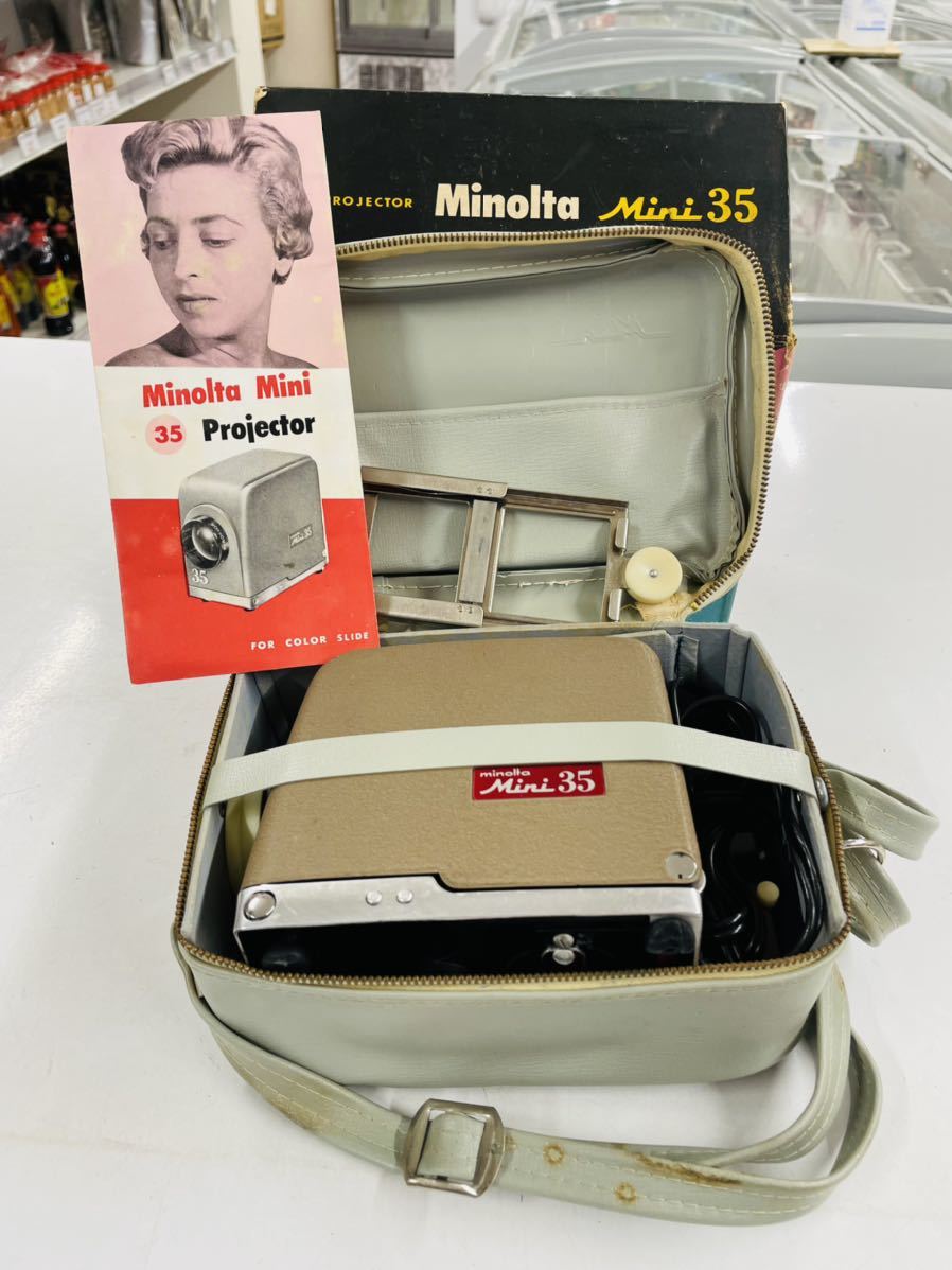 35mm判ミニスライド映写機】 ミノルタ Minolta Mini 35 665 MINOLTA P-ROKKOR 75mm F2.5 ...