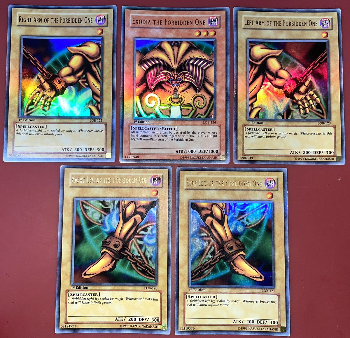 遊戯王 アジア版 エクゾディア 封印されしエクゾディア 旧アジア版 セット ウルトラ LOB EXODIA THE FORBIDDEN ONE ...