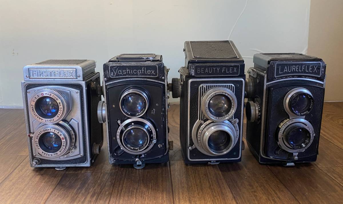 カメラ その1 Firstflex/yashicaflex/Beauty flex/Laurelflex 二眼レフカメラ 4点 ビンテージ ...