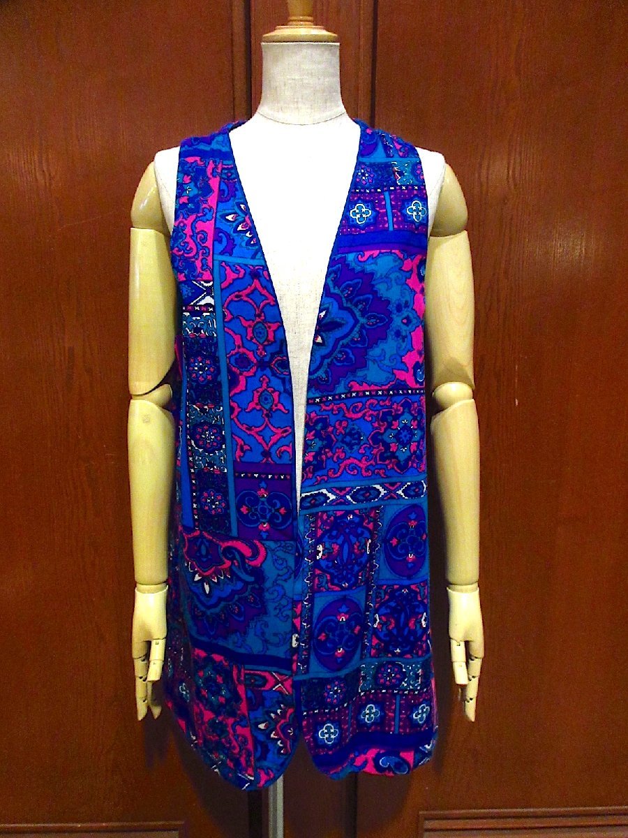 ビンテージ70's レディースサイケ総柄リバーシブルチュニックベスト 221012c3-w-vs 1970sレトロヒッピー /【Buyee ...