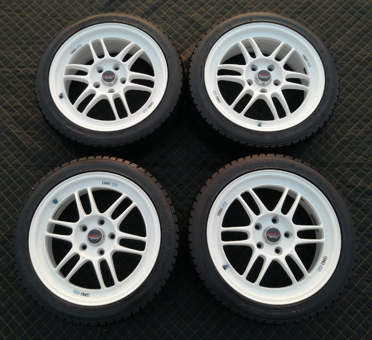 エンケイ ENKEI RPF1 4本セット 17インチ 17×7.5J ＋48 5H PCD114.3 ホワイト 美品 DC2 DB8 DC5 ...