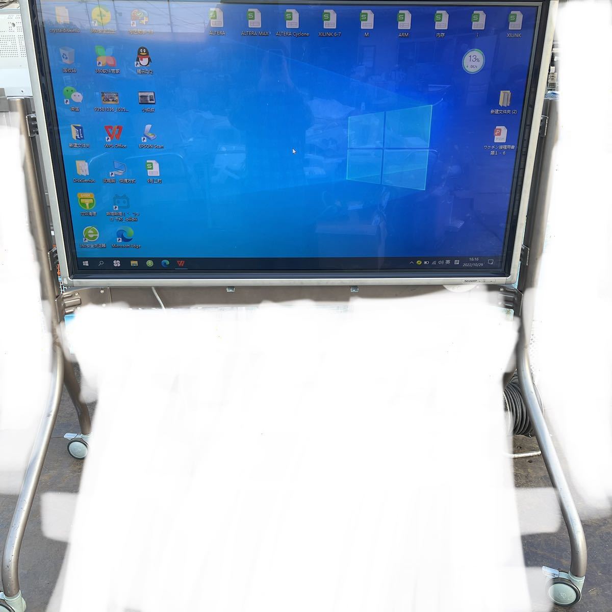 引取限定 SHARP シャープ PN-L602B 60V型インフォメーションディスプレイ 埼玉県春日部市発 現状出品 ペン無し 本体のみ ...