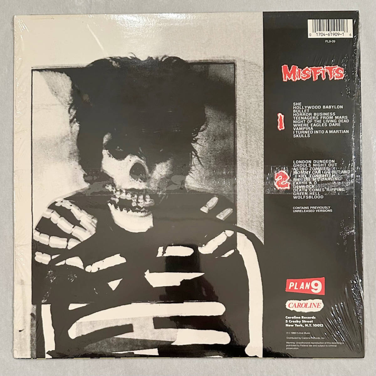 1991年 US盤 MISFITS - MISFITS (Collection I) 12”LP PL9-09 Plan 9 ...