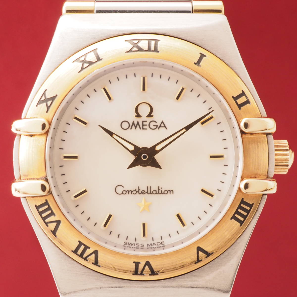 オメガ コンステレーションRef,795.1203 Cal,1456 OMEGA Constellationクォーツ コンビ×ホワイトシェル レディース腕時計+箱[56785946]ZN5 ...