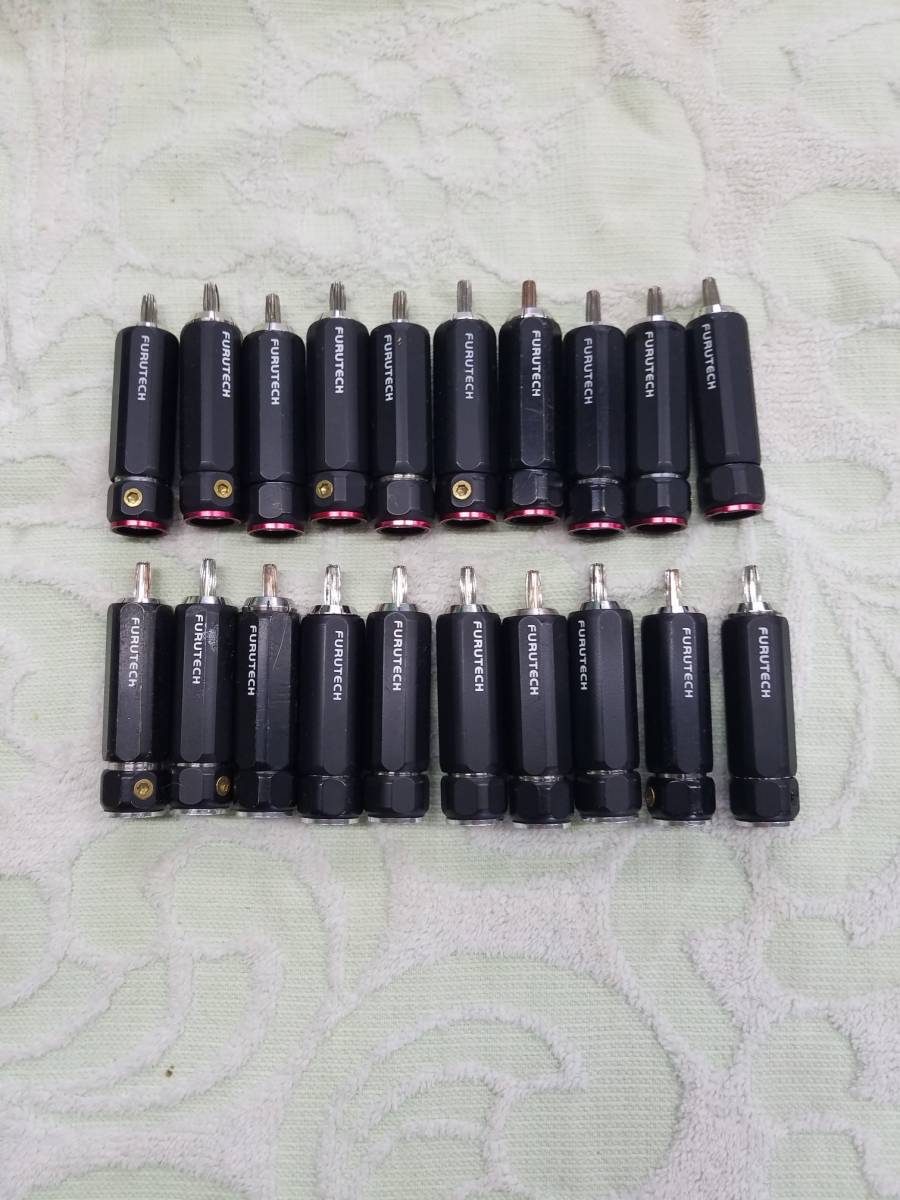 FURUTECH フルテック ハイエンド・グレードRCAプラグ FP-106(R) ロジウムメッキセンターピン (4本1組) 5セト 中古 ...