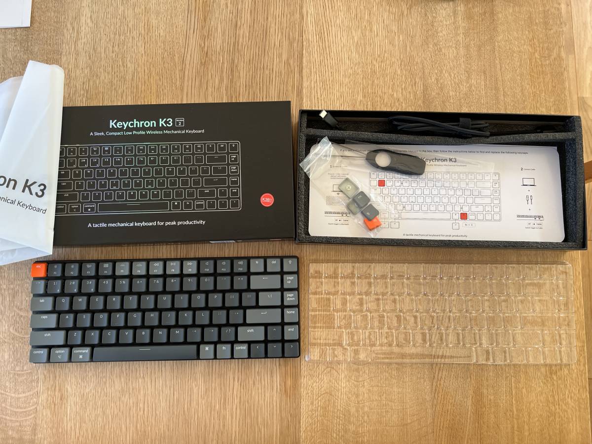 Keychron K3 Ultra slim Wireless Mechanical Keyboard Version 2 赤軸 使用時間数 ...