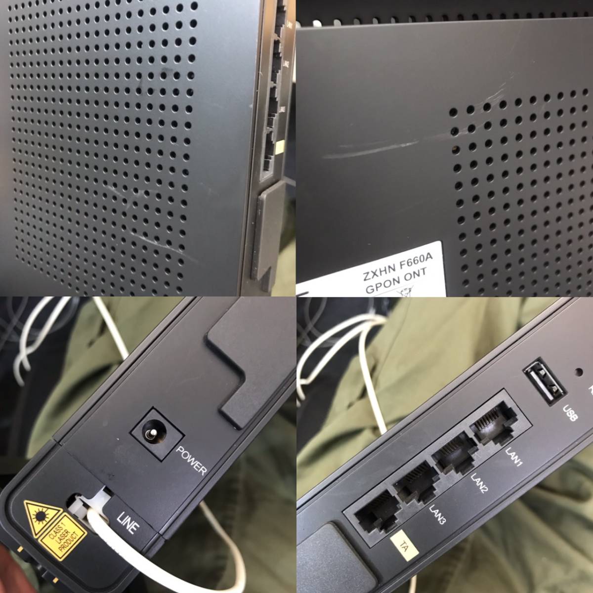 【M854】 中古 ジャンク 動作未確認 wifiルーター ZTE ZXHN F660A ONU GPON ONT 無線LAN NURO光 自 ...