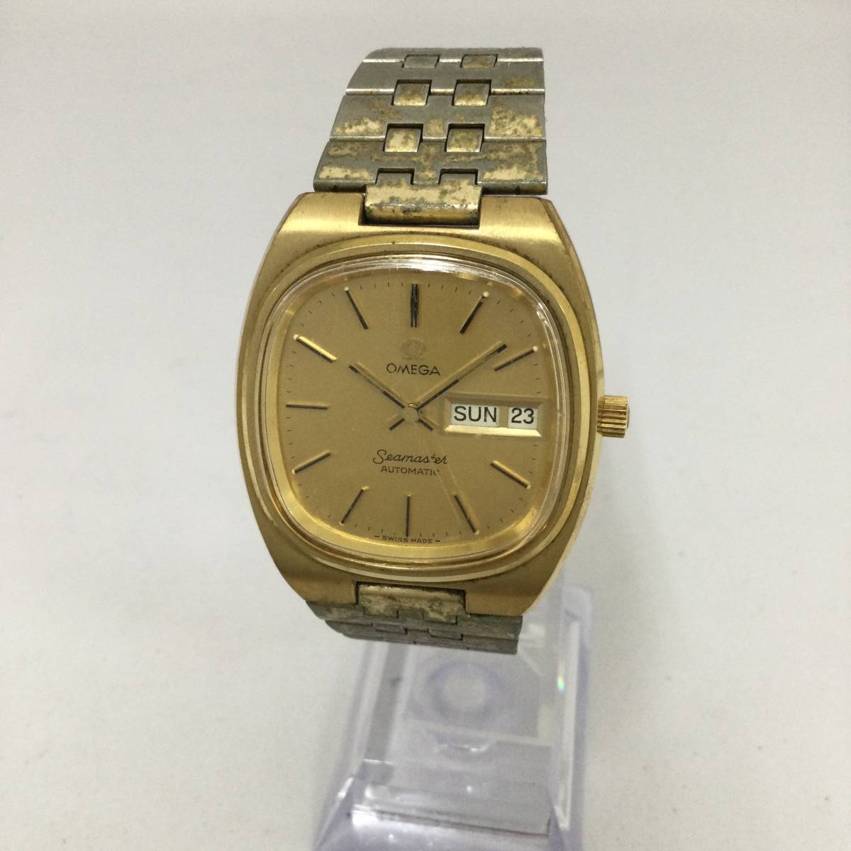 041125 221820 OMEGA オメガ 腕時計 Seamaster シーマスター 3針 デイデイト ゴールド系文字盤 ゴールド系カラー ...