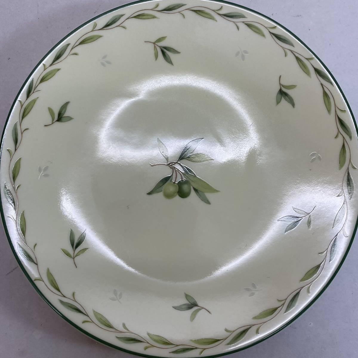 NARUMI ナルミ カップ ケーキプレート5客セット スプーン フォーク ファインチャイナ グリーン系 オリーブ コーヒー 陶磁器 コップ ...