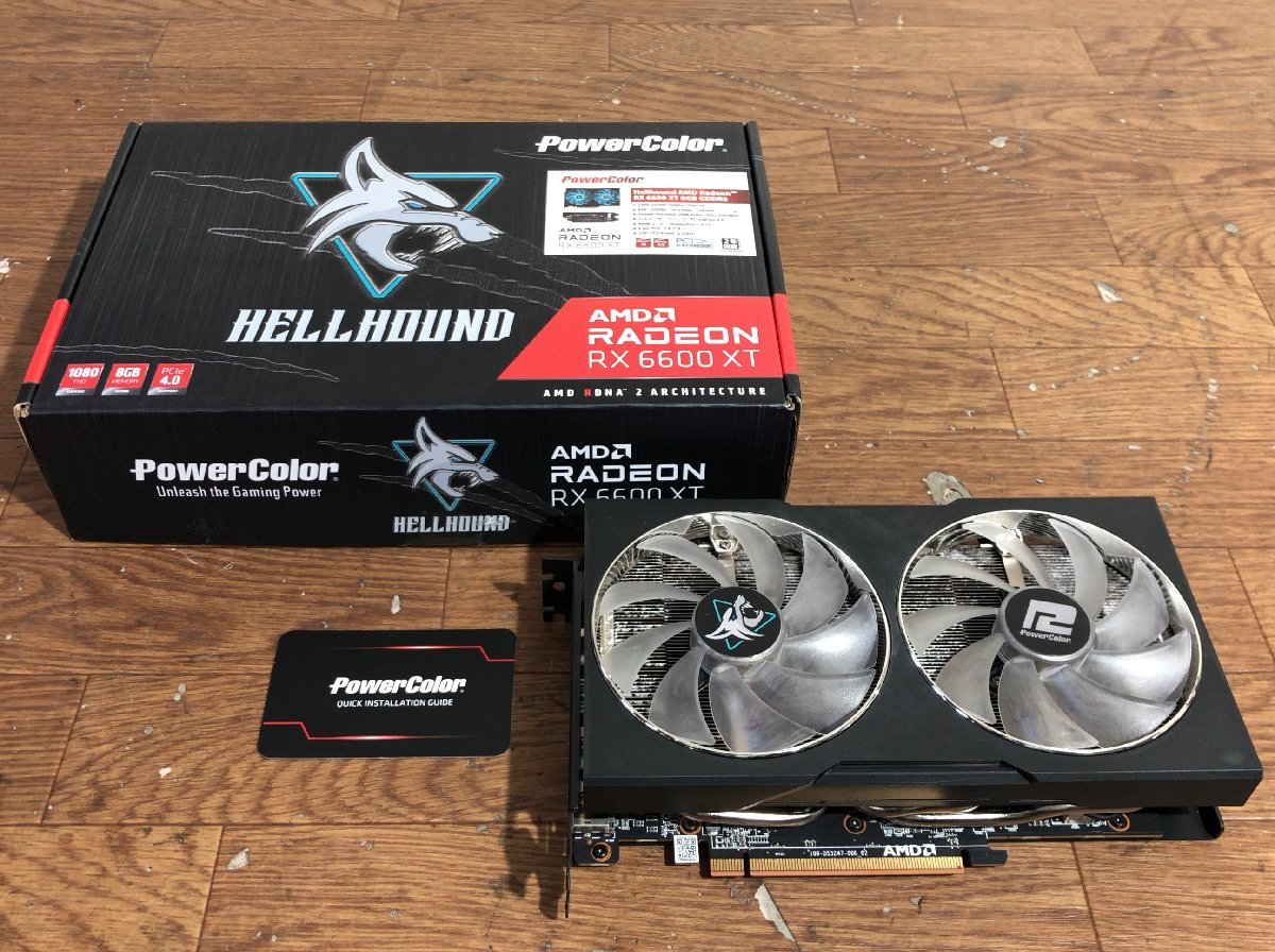 D114B006 PowerColor HELLHOUND RADEON RX 6600 XT 8GB GDDR6 グラフィックボード ...