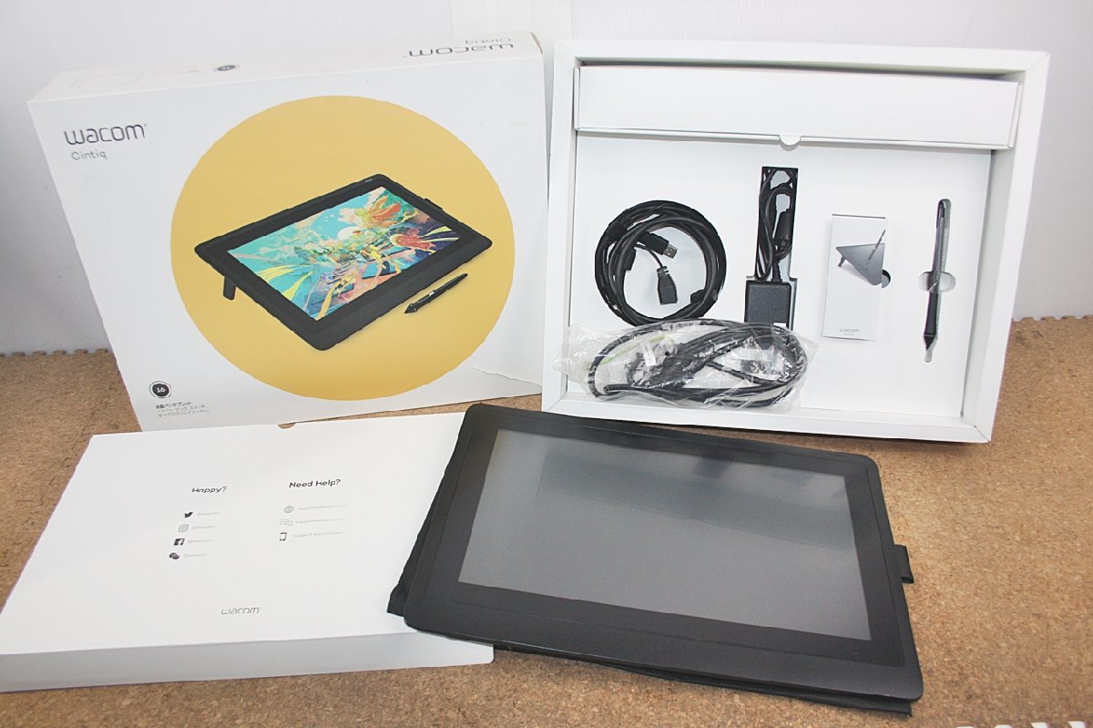 [8A-51-040-3] wacom ワコム 液晶ペンタブレット Cintiq DTK1660K0D 開封済み 動作確認済み 中古 ...