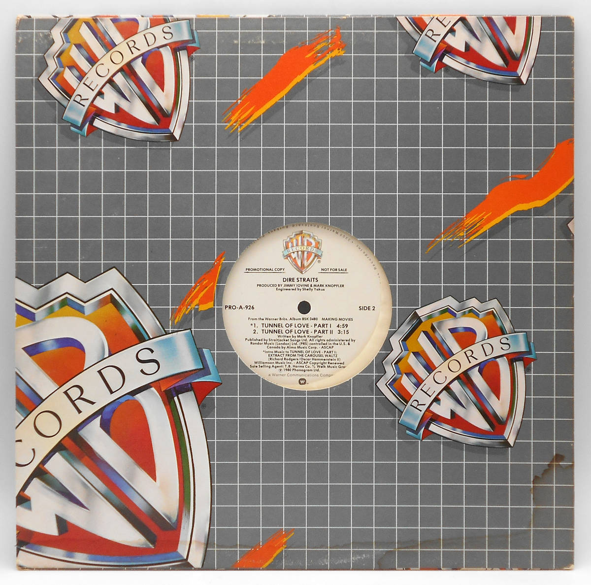 ★美盤 US ORIG PROMO ONLY 12inch★DIRE STRAITS/Skateaway | Tunnel Of Love 1980年 ラジオ局放送用 極太溝盤 音圧凄 ...