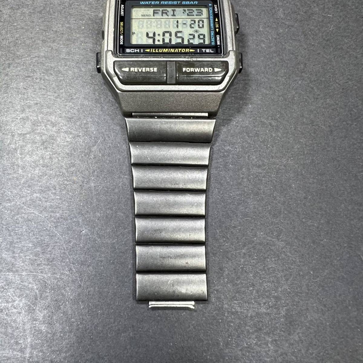 CASIO カシオ DATA BANK 150 データバンク DB-1500 デジタル腕時計カシオデータバンク 稼働品 ベルトジャンク ...
