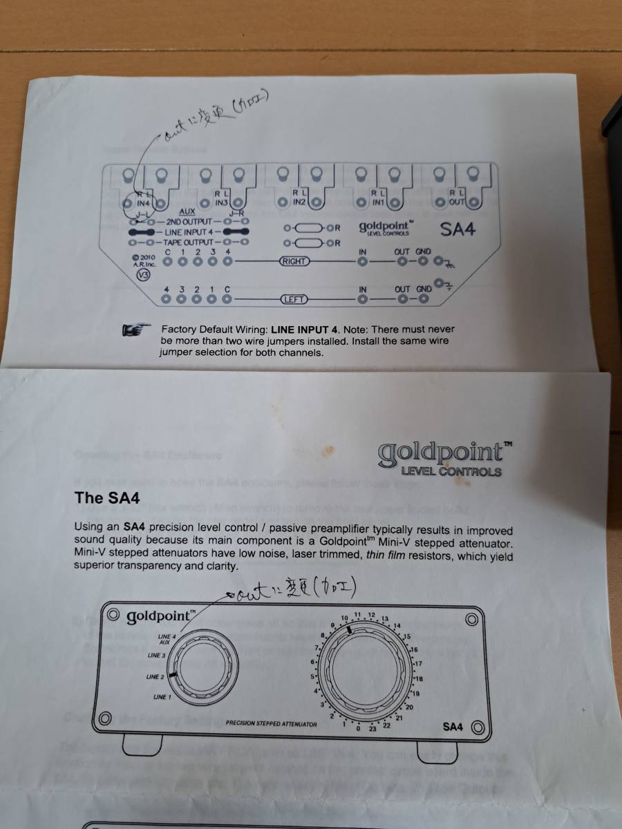 GOLDPOINT／SA4 LEVEL CONTROLS パッシブプリアンプ 一部配線変更品 /【Buyee】 Buyee - Japanese Proxy Service | Buy ...