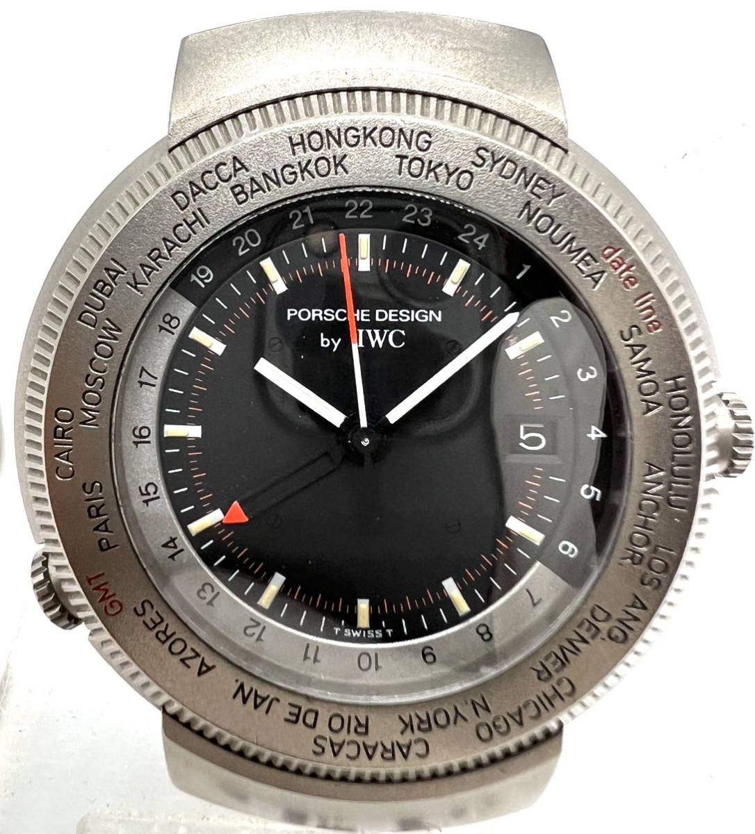 ムーブメント写真 PORSCHE DESIGN by IWC WORLD TIME 3821/3822 クォーツ ポルシェデザイン ワールド ...