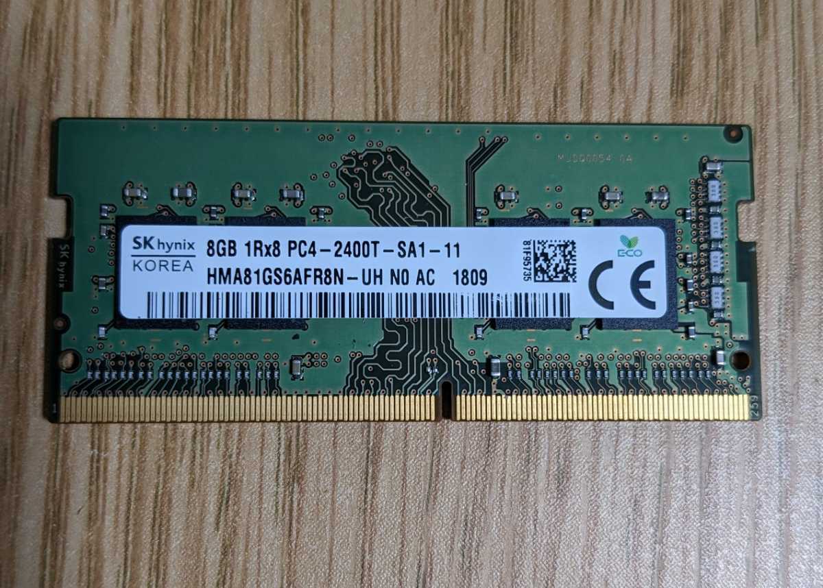 中古メモリ 8GB HMA81GS6AFR8N-UH SKHynix純正ノート向け DDR4-SODIMM PC4-2400T /【Buyee ...