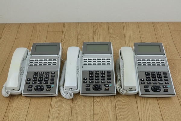 【NTT】αNX2（NX2-18STEL-1W）電話機3点セット 2017年製 ビジネスフォン 未チェック 管ざ7665 /【Buyee ...