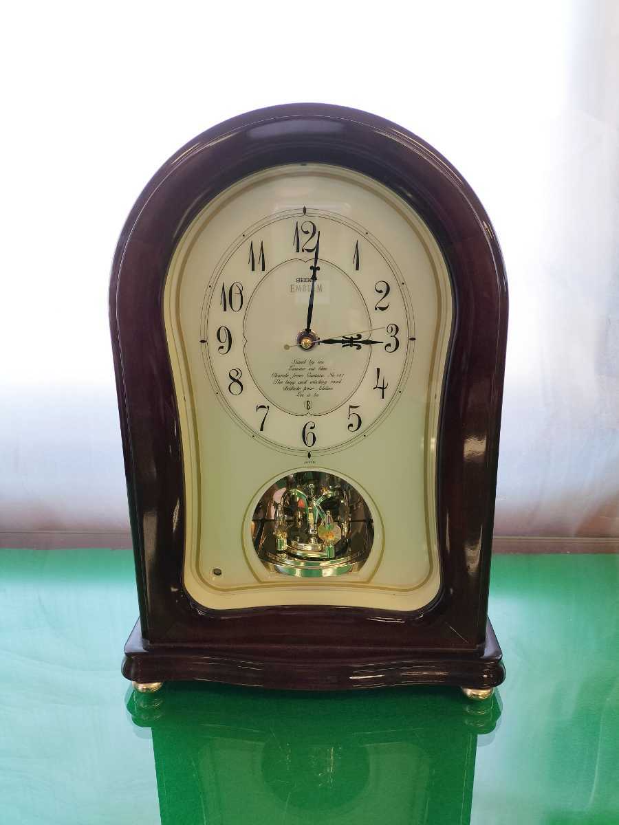 セイコー エンブレム SEIKO EMBLEM ハイファイ音源 6曲 Hi-Fi からくり時計 メロディー時計 置時計 時計 クォーツ ...