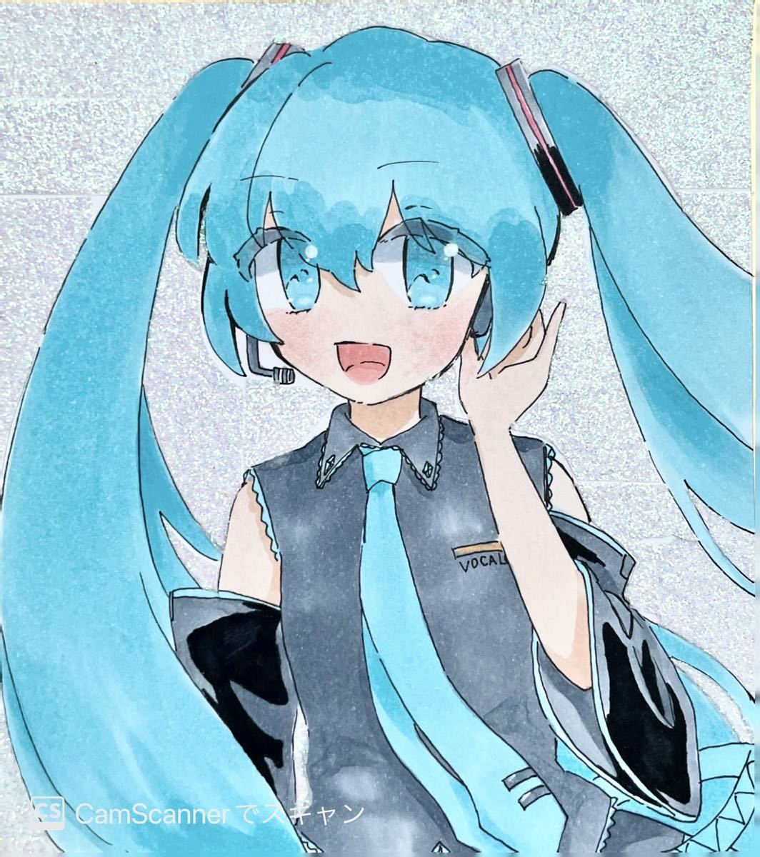 同人手描きイラスト【初音ミク】ボーカロイド_カラー_色紙 /【Buyee】 日本代购平台-产品购物网站大全-Buyee一站式代购