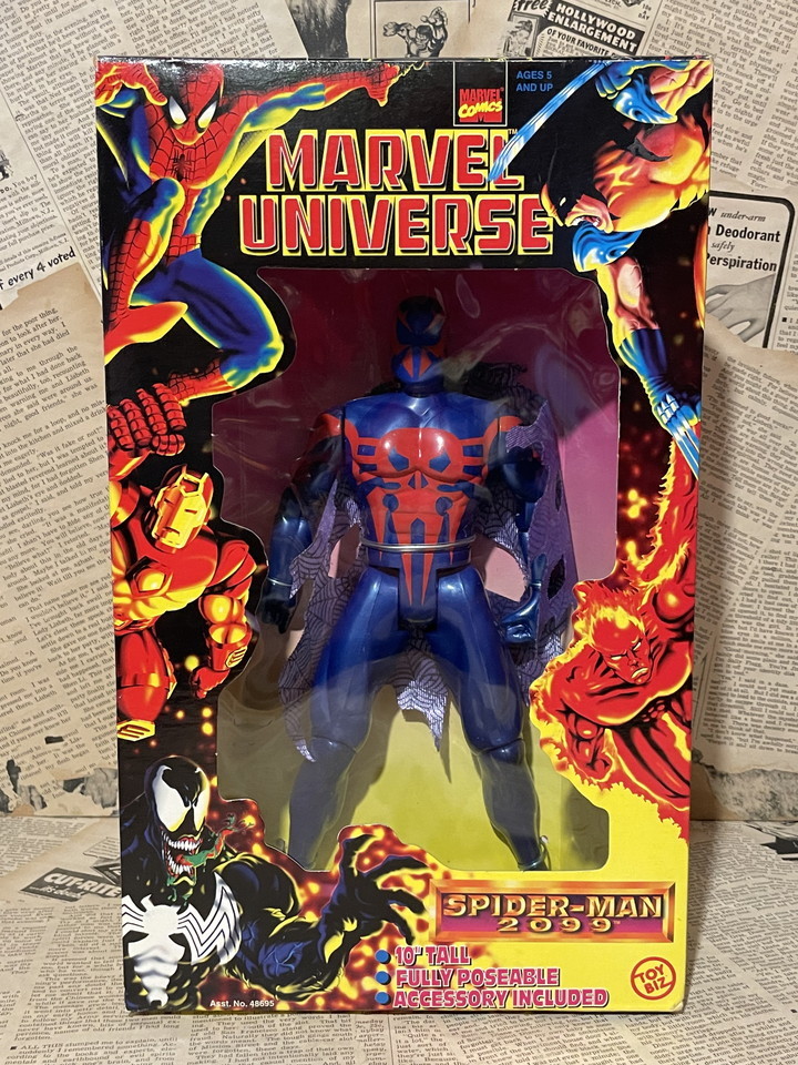 ☆1990年代/マーベル/スパイダーマン2099/フィギュア/即決ビンテージ/TOYBIZ/Marvel Universe/Figure(Spider-Man 2099/MIB) MA-071 ...