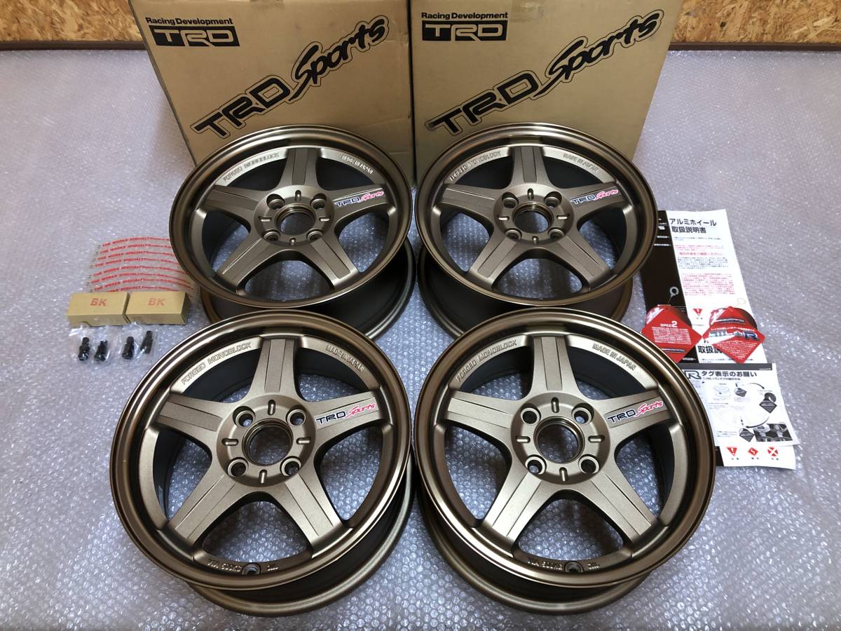 ☆絶版新品☆ RAYS レイズ TRD SP T3 鍛造 14インチ 6J +38 アルミ ホイール PCD100 ブロンズ ヴィッツ RS MR-2 AW11 bB TOMS トムス 等に ...