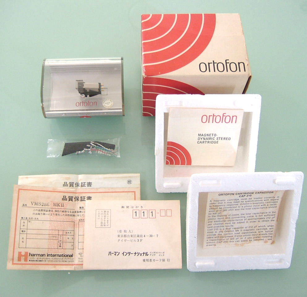 新品 元箱入 貴重 付属品完備 純正容量補正CAP-210付 ortofon オルトフォン VMS20E mk2 MKⅡ MI型 カートリッジ ...