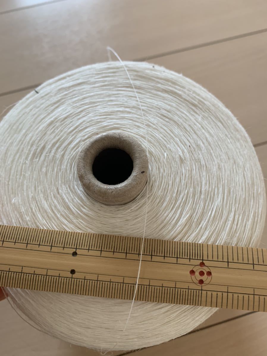 貴重!高級糸 番手27/1 混率リネン100%【7014 さらし】 約0.7kg /【Buyee】