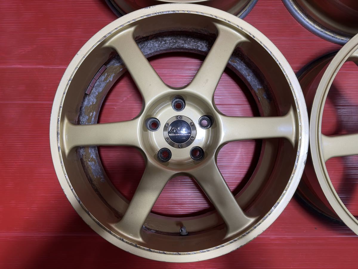 ADVAN AVS MODEL6 18インチ 7.5J PCD：114.3/5穴 オフセット：45 アドバン モデル6 中古4本セット ...
