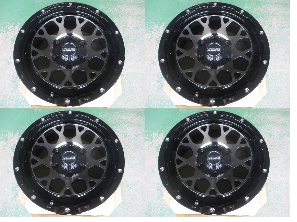 【在庫あり】レイズ M9 BBP 17x8J 6H 139.7 +20 4本 1台分 チームデイトナ ブラック/ディスククリアスモーク RAYS TEAM DAYTONA M9 プラド ...