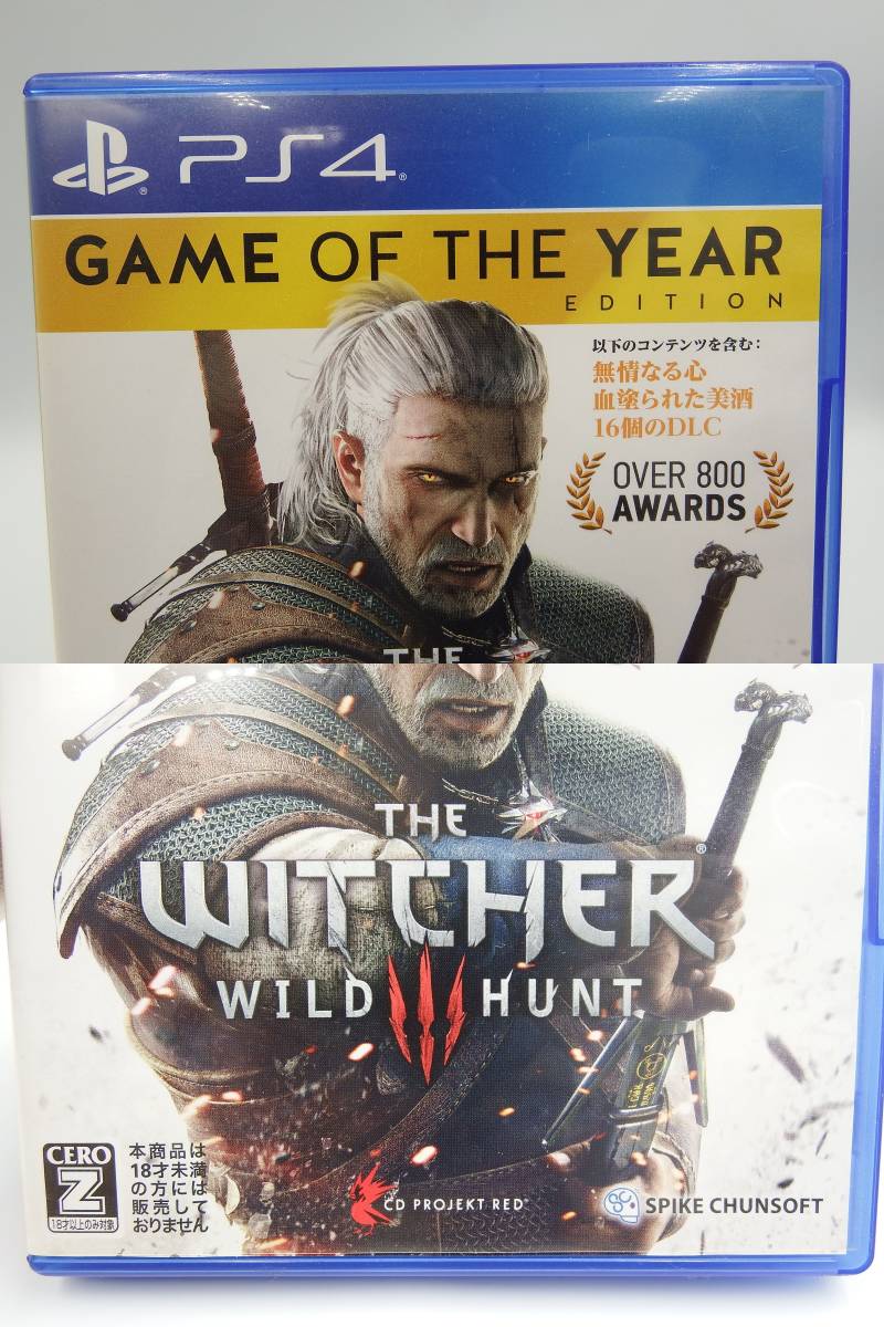 PS4/プレステ4/THE WITCHER/ウィッチャー3/ワイルドハント/ゲームオブザイヤーエディション/ゲームソフト/ケース付き/動作確認 ...