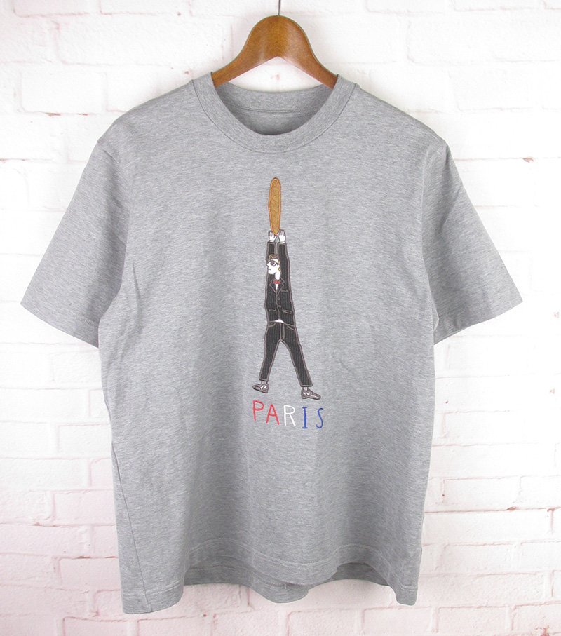 LST9236 BRU NA BOINNE ブルーナボイン PARIS パリ Tシャツ 8366 S 未使用 グレー /【Buyee ...
