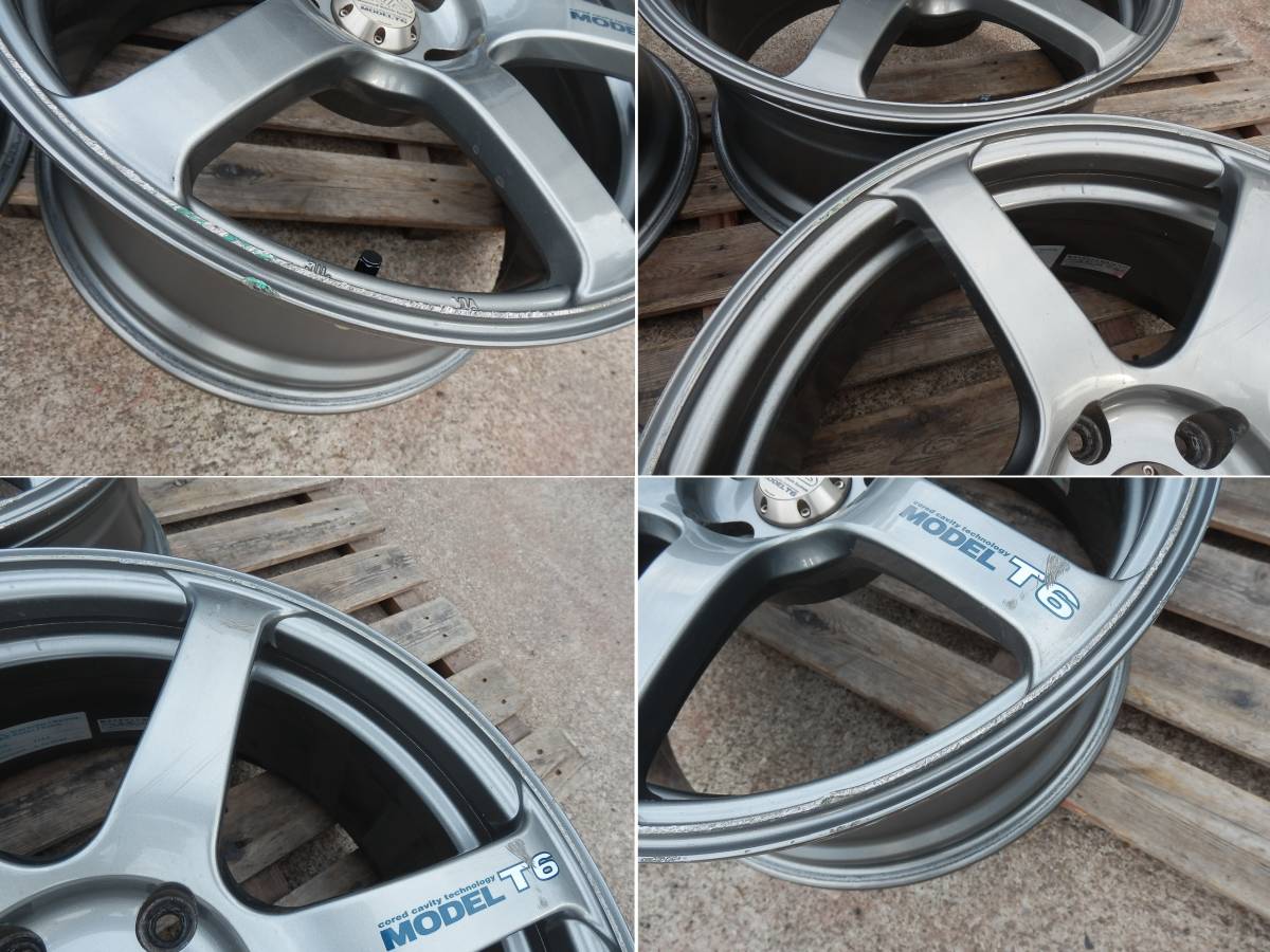 ヨコハマタイヤ AVS モデルT6 18インチ 8J+38 4本 PCD114.3 model T6 (S14 S15 Z32 R32 ...