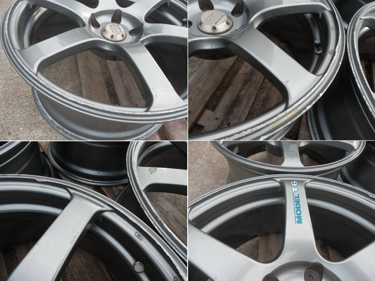 ヨコハマタイヤ AVS モデルT6 18インチ 8J+38 4本 PCD114.3 model T6 (S14 S15 Z32 R32 ...