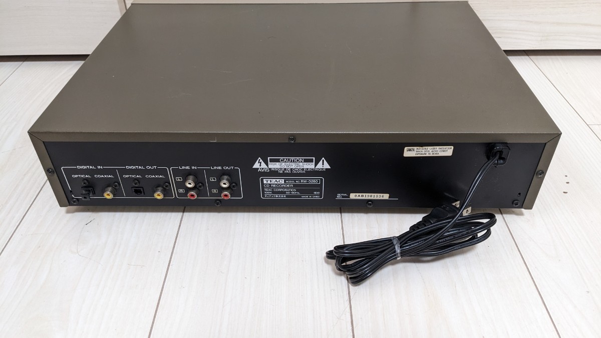 TEAC RW-D280 CDレコーダー ハイスピードダビング 4X ティアック CD/CD-R/CD-RW /【Buyee】 Buyee ...