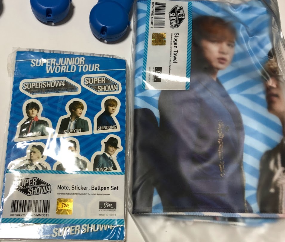 SUPER JUNIOR スーパージュニア グッズ ペンライト ペンラ×6点 SUPER SHOW4 / 3RD ASIA TOUR & メモ帳 タオル セット /【Buyee】 Buyee ...