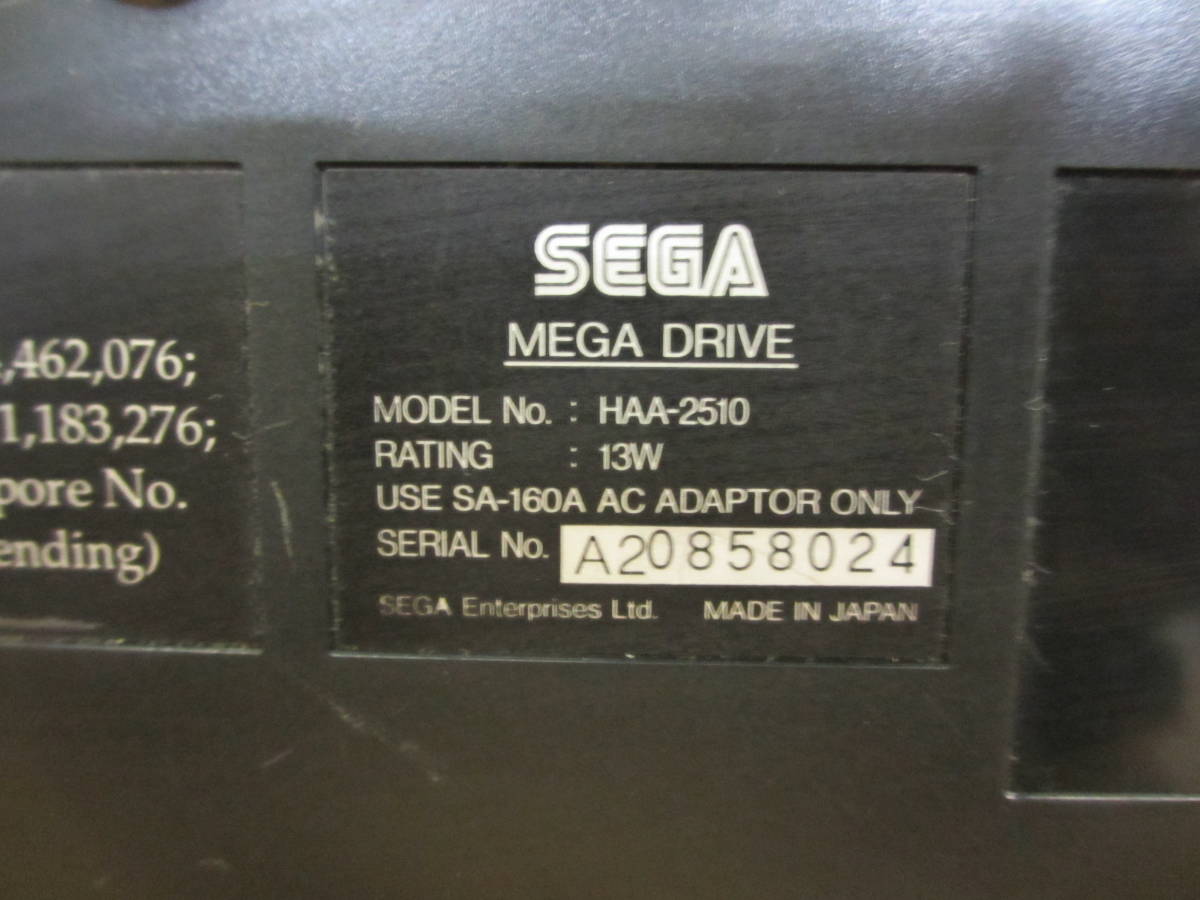 【N460】SEGA セガ メガドライブ 本体セット HAA-2510 中古 動作品 本体 コントローラー 2個 接続ケーブル ACアダプタ MD MEGA DRIVE /【Buyee ...