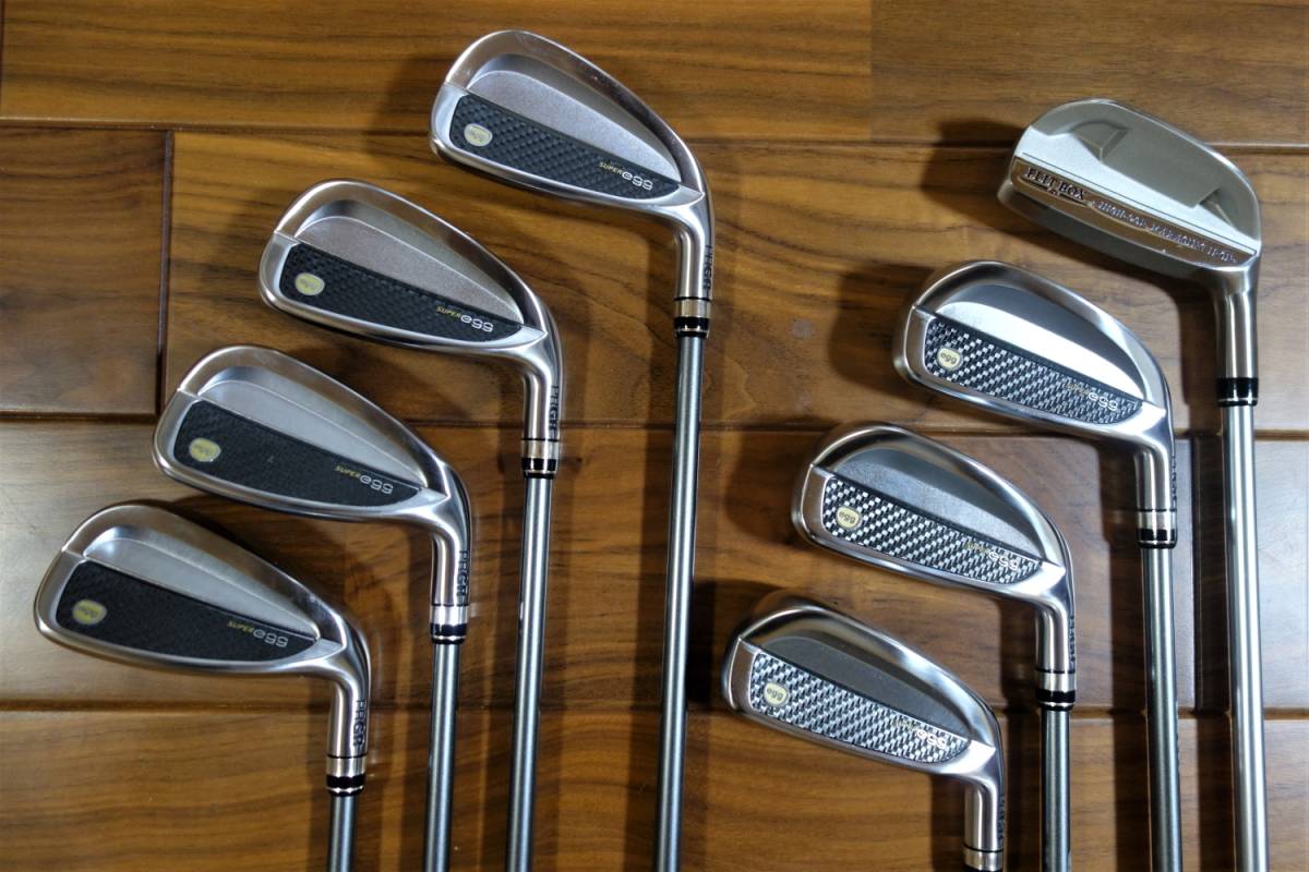 美品・プロギア PRGR 2022 SUPER eggアイアン #5/6/7/8/9/PW/AW・M-40 (SR)カーボンシャフト＋19°ユーティリティ(オマケ付き) /【Buyee ...