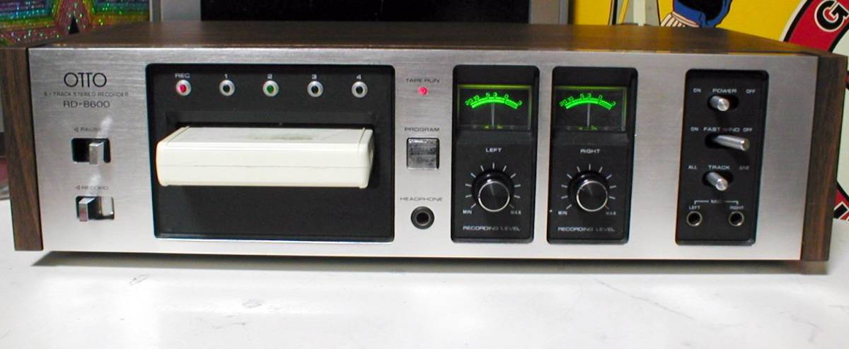 OTTO RD-8600 Wood Cabinet 8Track Stereo Recorder 綺麗・動作良好！ サンヨー 8トラック ...