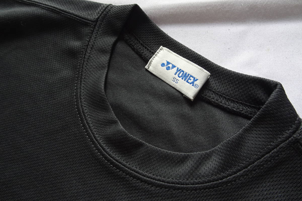 YONEX/ヨネックス/半袖Tシャツ/吸汗速乾/ブランドネーム・ロゴプリント/スポーツ/トレーニング/黒/ブラック/SSサイズ/男女兼用(7 ...