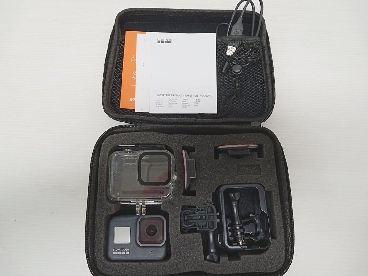 [B8B-57-091-1] GoPro ゴープロ HERO8 Black ウェアラブルアクションカメラ 収納バッグ付 初期化済 中古 /【Buyee】 Buyee - Japanese ...
