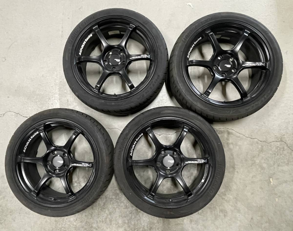 【売り切り】シビックタイプR(FD2)対応サイズ ADVAN Racing RG-4(アドバン) 18インチホイール 5穴 7.5J ...