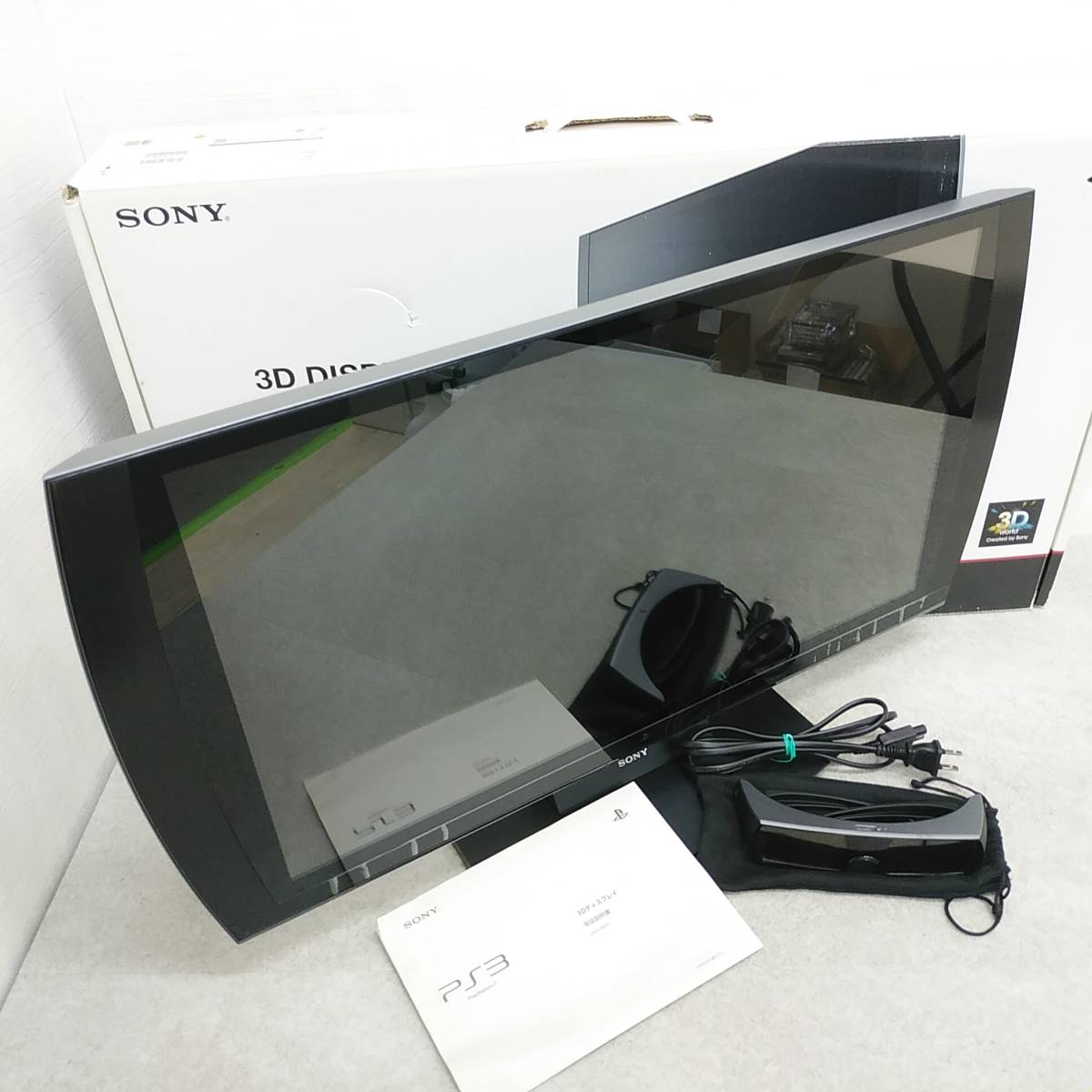 7t4249hk 動作品 SONY ソニー プレイステーション PlayStation 3D ディスプレイ CECH-ZED1J 24インチ 3Dメガネ CECH-ZEG1J 箱 説明書付き ...