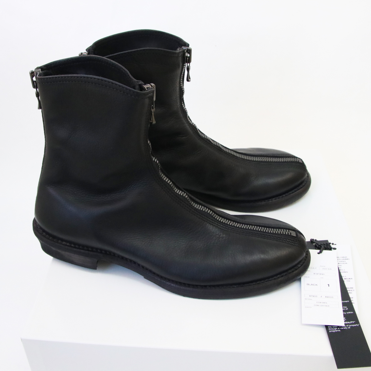 23SS新品 定価97900円 JULIUS ユリウス レザー ジップ ブーツ size1 26cm guidi John Lawrence ...