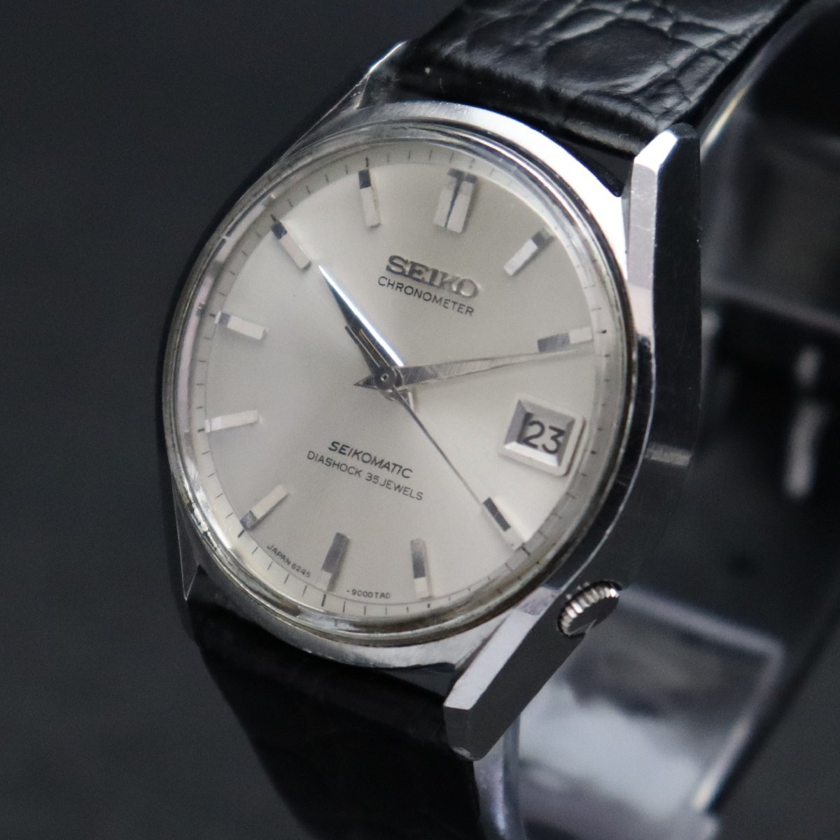 極希少 SEIKOMATIC セイコーマチック 62クロノメーター 35石 6245-9000 Cal.6245A 国産初の自動巻クロノ ...
