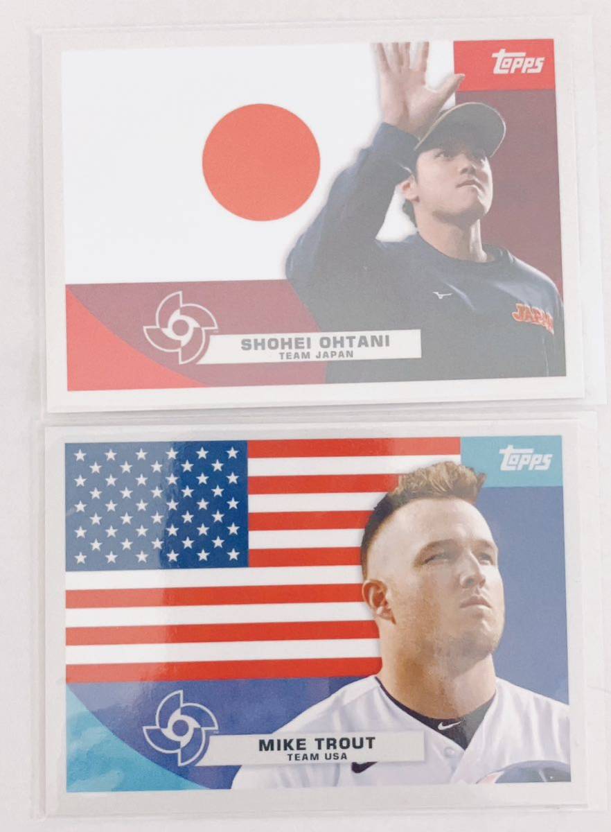 大谷翔平 マイクトラウト WBC Topps 2023 WBC 大谷翔平 インサートカード World Baseball Classic Shohei Ohtani Mike trout ...