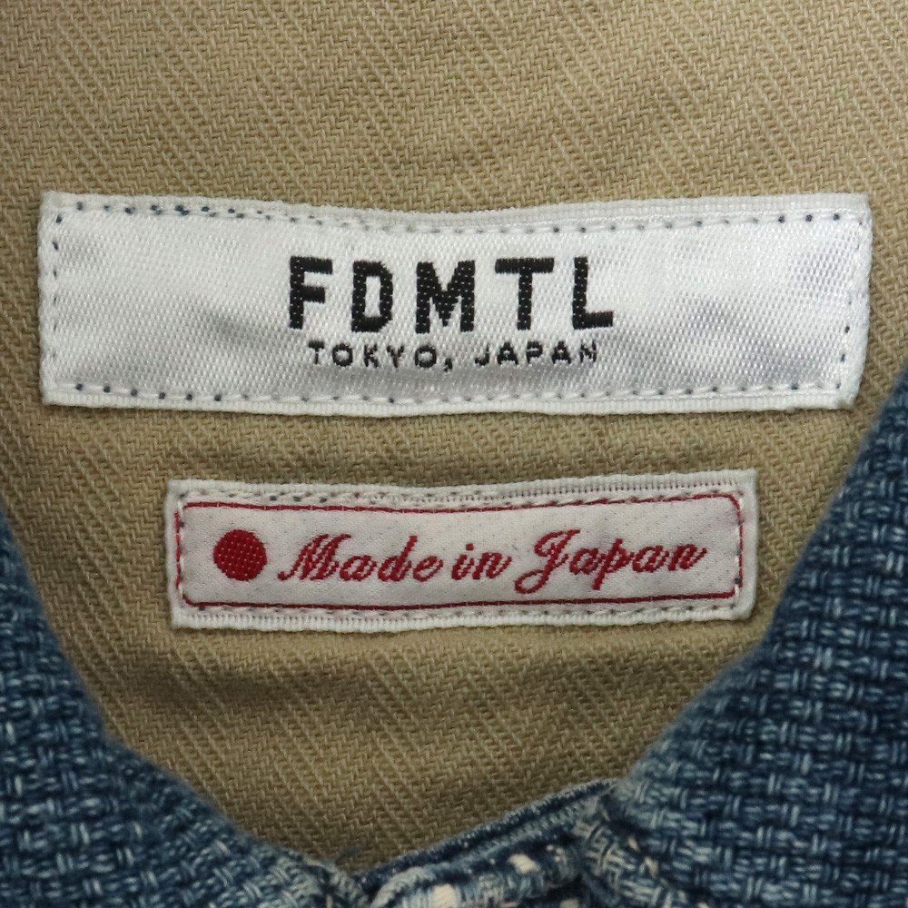 未使用 FDMTL PATCHWORK COVERALL 2YR WASH サイズ1 インディゴ 17/JK32U ファンダメンタル パッチワークカバーオール デニムジャケット /【Buyee ...