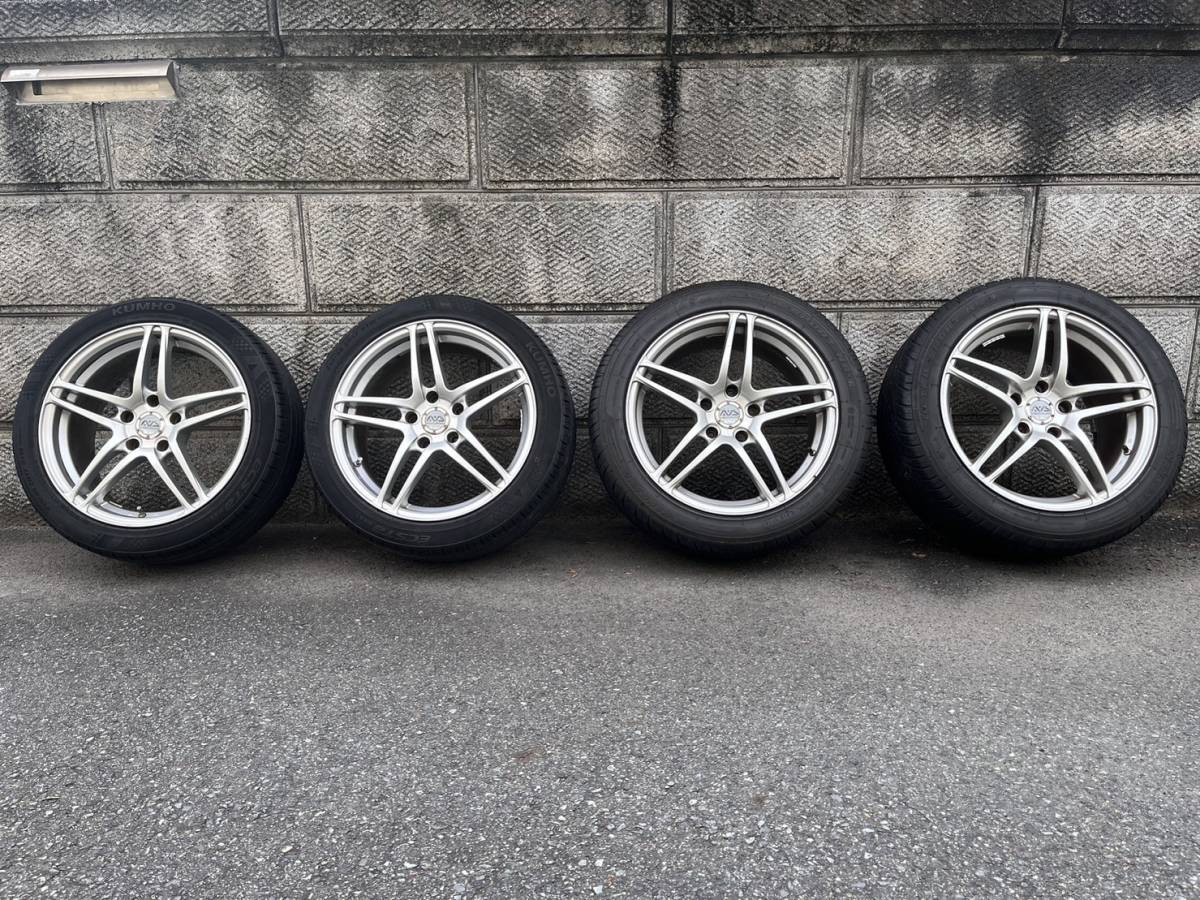 ※引取限定 兵庫県 AVS MODEL5 モデル5 17インチホイール 7J+35 8J+38 5穴 PCD114.3 4本セット YOKOHAMA タイヤ溝あり モデゴ 中古 /【Buyee ...