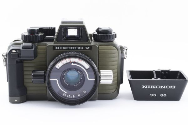 [Rank:J] Nikonos-V Olive Mos Green 35mm F2.5 ファインダー付 オリーブ グリーン 水中 フィルム ...