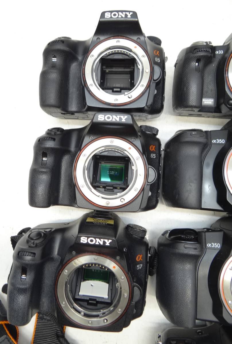 M653C 大量 19個 ソニー デジタル 一眼レフ デジカメ ボディ レンズ α 33 350 57 58 65 DSLR-A SLT-A DT 3.5-6.3 4-5.6/55 ジャンク ...