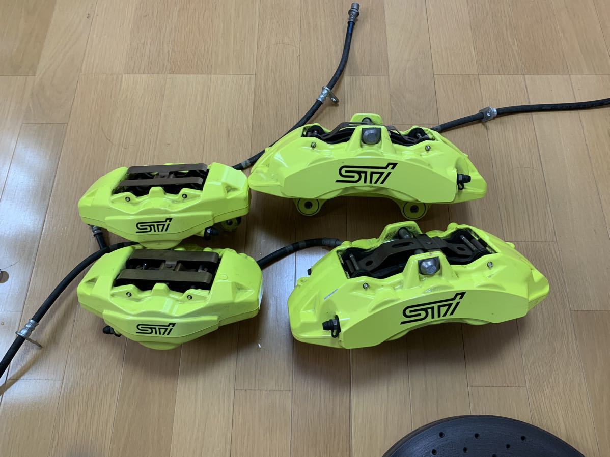 スバル純正 WRX STI VAB F型 イエローブレンボブレーキ 1台分SUBARU STi brembo ブレンボ 6POT 2POT 純正ブレンボ 6000㎞ /【Buyee ...